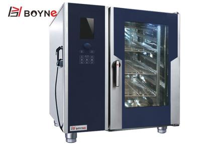 China Stainless Steel 10 Trays Steam Combi Oven 380V 17kW with Injection LCD for sale