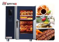 China Stainless Steel 10 Trays Steam Combi Oven 380V 17kW with Injection LCD for sale