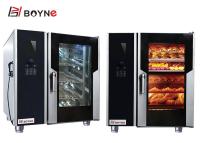 China Stainless Steel 6 Trays Combi Oven 380V Electric with Boiler LCD Touch Screen 100 Menu Storage for sale