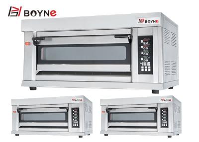 China Industrial Gas Oven Double Deck Four Trays 220V 0.6kg/h Baking Equipment for sale