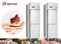 China Stainless Steel Two Door Insert Cabinet Pizza Refrigerator Freezer for sale