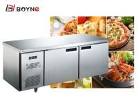 China Ventilated Salad Working Bench Three Doors 304 Stainless Steel Refrigerator 0.221kW 102kg for sale