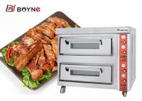 China Commercial Gas Pizza Oven 2 Layer 220V 400C Stainless Steel Electric Baking Equipment for sale