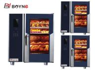 China Commercial Gas Combi Oven 10 GN 1/1 LCD 230V 20kW Baking Steam Convection for sale