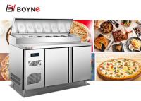 China Stainless Steel Commercial Pizza Prep Counter Refrigerator 1500mm 2-8°C for sale