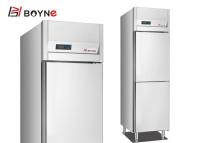 China Stainless Steel Commercial Bakery Trays Insert Cabinet Refrigerator 620mm 2 Half Door for sale