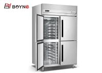 China Stainless Steel Four Door Air Cooled Refrigerated Tray Cabinet 1200mm for sale