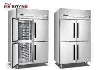 China Stainless Steel Four Door Air Cooled Refrigerated Tray Cabinet 1200mm for sale