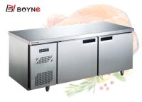 China Food Grade Kitchen Work Bench With Cabinet Thickness Steel For Restaurant for sale