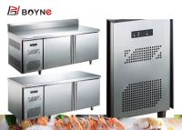 China Food Grade Kitchen Work Bench With Cabinet Thickness Steel For Restaurant for sale