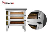 China 22.65kw Floor type Commercial Bakery Oven Three Deck 9 Plate for sale