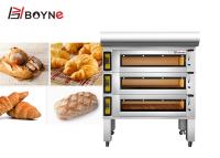 China 22.65kw Floor type Commercial Bakery Oven Three Deck 9 Plate for sale