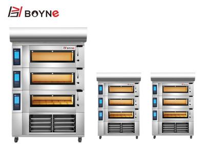 China 6 Plate Commercial Bakery Kitchen Equipment 3 Deck Oven LCD Intelligent Control for sale