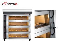 China Bakery Shop Four Deck Twelve Trays Bread Baking Oven Stainless Steel for sale