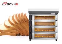 China Bakery Shop Four Deck Twelve Trays Bread Baking Oven Stainless Steel for sale