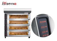 China Bakery Shop Four Deck Twelve Trays Bread Baking Oven Stainless Steel for sale