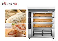 China Electric Stainless Steel Bakery Oven Three Deck 9 Trays 380V 22.65kW with Cabinet for sale