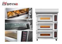 China 16.65kW 380V Commercial Electric Oven Three Deck Six Trays Stainless Steel Bakery Equipment for sale