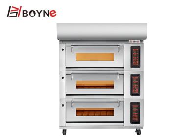 China 16.65kW 380V Commercial Electric Oven Three Deck Six Trays Stainless Steel Bakery Equipment for sale