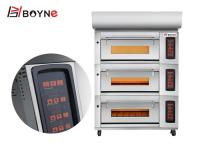 China 16.65kW 380V Commercial Electric Oven Three Deck Six Trays Stainless Steel Bakery Equipment for sale
