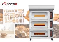 China 3 Deck 9 Tray Gas Commercial Bakery Oven For Bread for sale