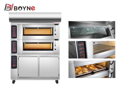 China PID Commercial Bakery Kitchen Equipment 2 Layer 4 Trays Electric Oven Plus Proofer for sale