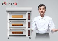 China Commercial 3 Deck 6 Trays Gas Bakery Oven 220V 0.3kw Digital Control Stainless Steel for sale