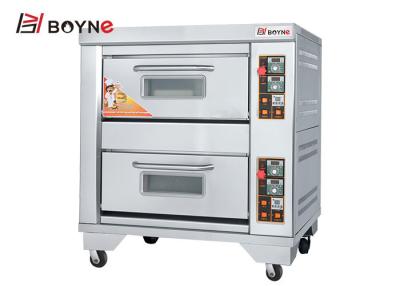 China Electirc Commercial Stainless Steel Bakery Deck Oven 2 Deck 2 Tray for sale
