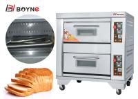 China Gas Bread Bakery Deck Oven Two Tray Commercial Baking Oven 6.8kW 400°C for sale