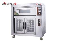 China 6.8kW Stainless Steel Single Deck Electric Oven 6 Trays Proofer 920x700x1100mm for sale