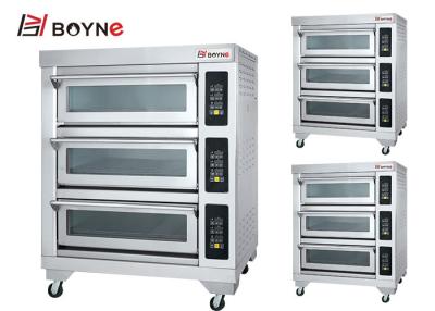 China Commercial Three Layer Six Trays Deck Oven 380V 19.8kW Electric Bakery Oven for sale