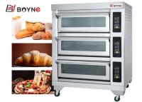 China Commercial Three Layer Six Trays Deck Oven 380V 19.8kW Electric Bakery Oven for sale