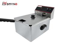China Commercial Electric Deep Fryer 6L Single Tank 220V 2500W Stainless Steel for Restaurant for sale