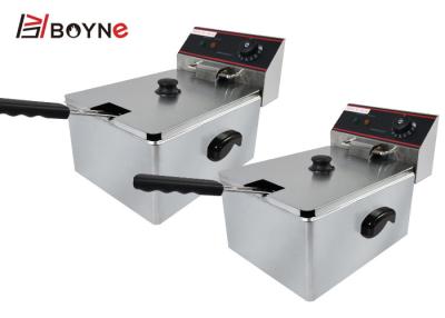 China Commercial Electric Deep Fryer 6L Single Tank 220V 2500W Stainless Steel for Restaurant for sale
