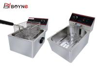 China Commercial Stainless Steel Electric Fryer 6L 2500W Single Tank Single Basket for Fast Food for sale