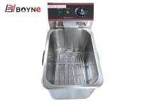 China Commercial Single Tank Fryer 6L 6000W for French Fries Potato Chips Snacks for sale