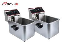 China Commercial Single Tank Fryer 6L 6000W for French Fries Potato Chips Snacks for sale