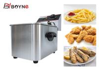 China Commercial Single Tank Fryer 6L 6000W for French Fries Potato Chips Snacks for sale