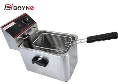 China Commercial Electric Fryer 4L Stainless Steel 2500W 220V for Fast Food Snacks for sale