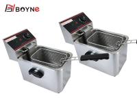 China Commercial Electric Fryer 4L Stainless Steel 2500W 220V for Fast Food Snacks for sale