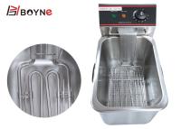 China Commercial Electric Fryer 4L Stainless Steel 2500W 220V for Fast Food Snacks for sale