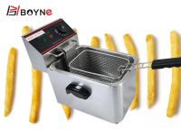 China Commercial Electric Fryer 4L Stainless Steel 2500W 220V for Fast Food Snacks for sale
