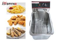 China Commercial Electric Fryer 4L Stainless Steel 2500W 220V for Fast Food Snacks for sale