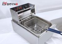 China Commercial Single Tank Electric Fryer 8L 3250W 220V Stainless Steel for Chicken French Fries for sale