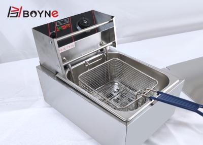 China Commercial Single Tank Electric Fryer 8L 3250W 220V Stainless Steel for Chicken French Fries for sale