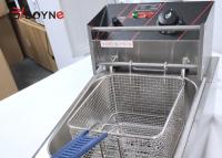 China Commercial Single Tank Electric Fryer 8L 3250W 220V Stainless Steel for Chicken French Fries for sale