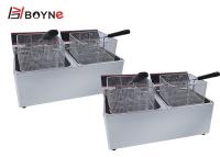 China 11L Double Tank Electric Fryer 6000W Table Top Commercial Snack Food Fryer for sale