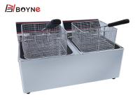 China 11L Double Tank Electric Fryer 6000W Table Top Commercial Snack Food Fryer for sale