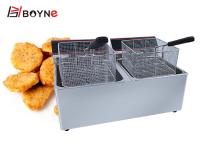 China 11L Double Tank Electric Fryer 6000W Table Top Commercial Snack Food Fryer for sale