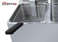 China Double Tank Fried Chicken Fryer 220V 11L Commercial Heavy Duty Stainless Steel for sale